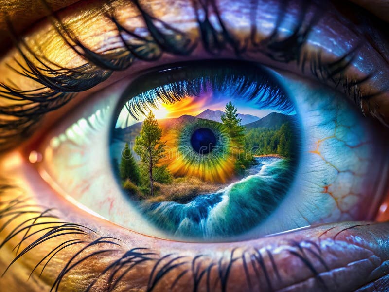 Enthralling Double Exposure Iris Portraits Explore the Mystical and ...