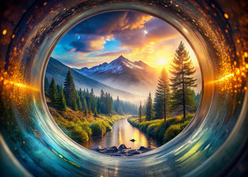 Enthralling Double Exposure a Tube through Time and Space Featuring ...