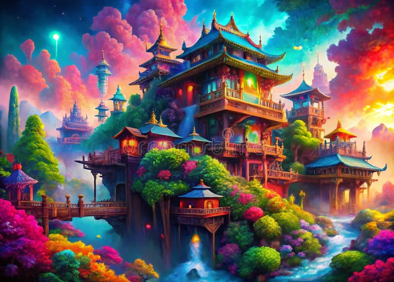 Enthralling Fantasy Board Game Collage a Visual Feast of Abstract ...