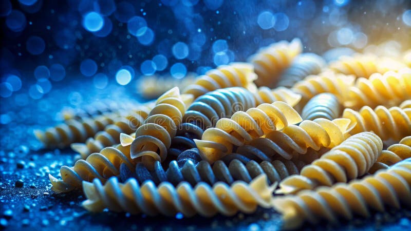 Enthralling Fusilli Pasta Under a Moonlit Sky a Culinary Masterpiece ...