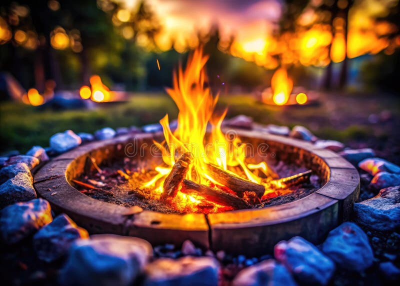 Enthralling Looping Fire Ring Animation a TiltShift Miniature Effect ...