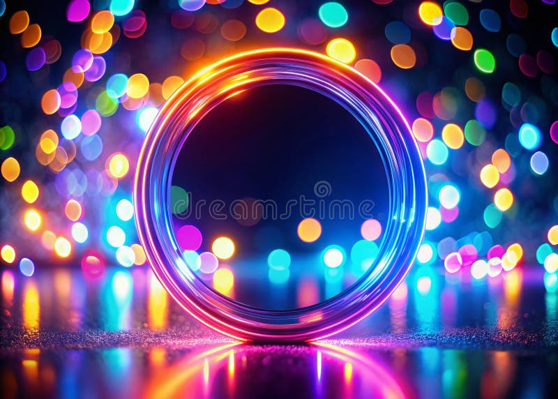 Enthralling Neon Loop Clip Art an Abstract Circle Design Perfect for ...