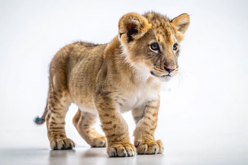 Enthralling Side Profile of a 10WeekOld Lion Cub a Captivating Portrait ...