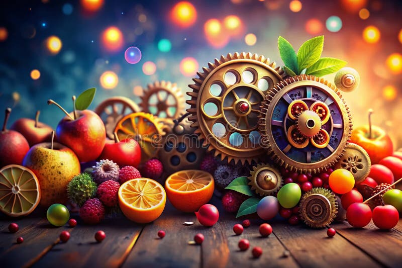 Enthralling Steampunk Fruit Illustrations Whimsical Doodle Art with ...