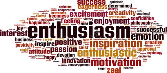 Enthusiasm word cloud stock vector. Illustration of enthusiasm - 285095253