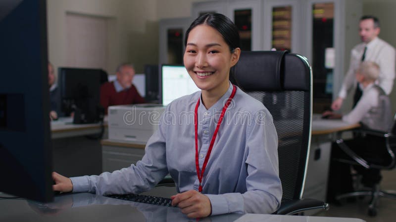 Enthusiastic Asian it Programmer Working on Desktop Computer. Stock ...