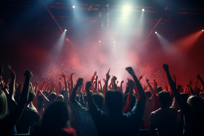 Enthusiastic Cheers and Applause from the Crowd Stock Illustration ...