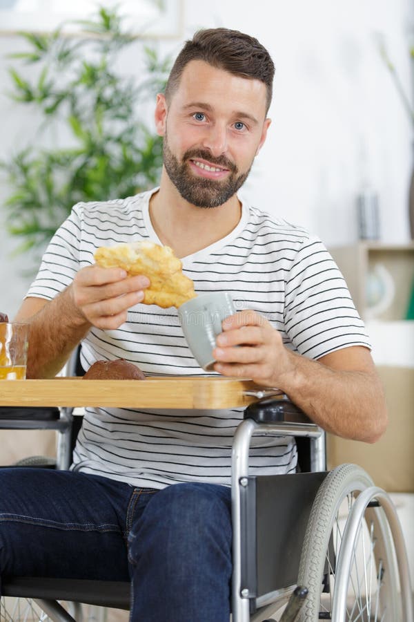 Enthusiastic Disabled Man Having Great Morning Stock Image - Image of ...