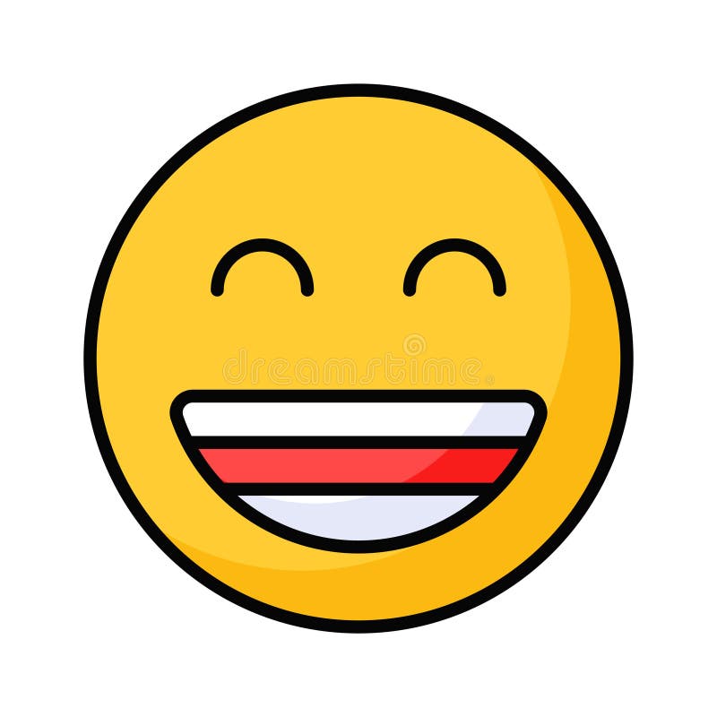 Enthusiastic Emoji Icon, Happy Face Vector Design Stock Vector ...