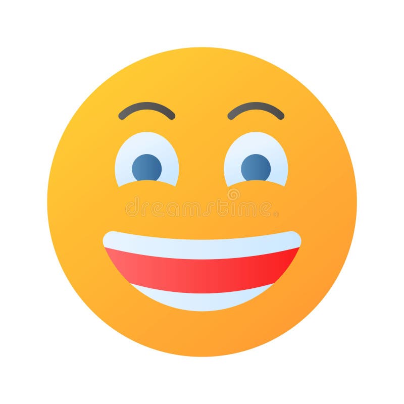 Enthusiastic Emoji Icon, Happy Face Vector Design Stock Vector ...