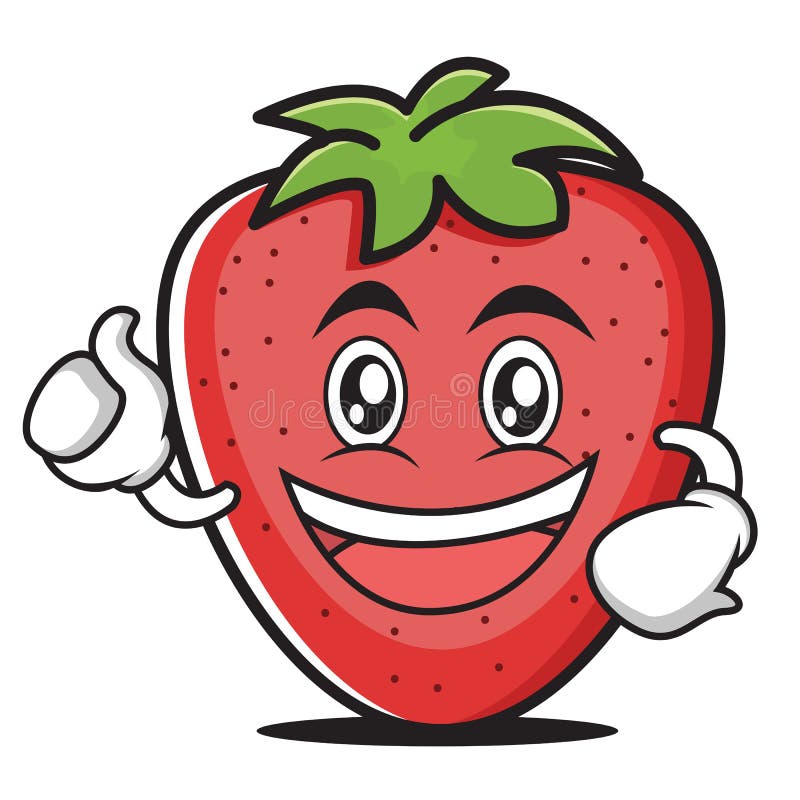 Enthusiastic Strawberry Cartoon Style Character Stock Vector ...