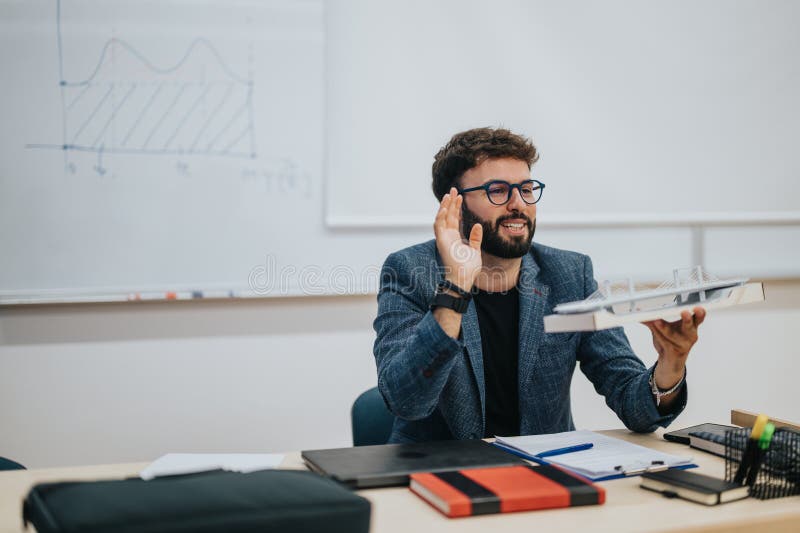 Teacher Explaining Chart Students Classroom Setting Stock Photos - Free ...