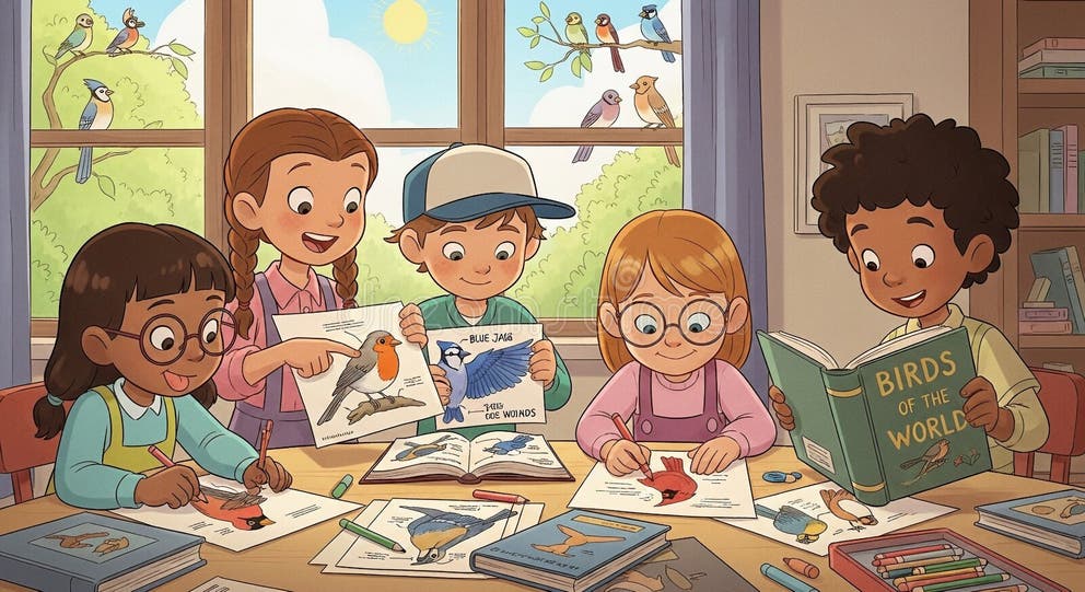 Enthusiastic Young Students Explore the World of Ornithology during an ...