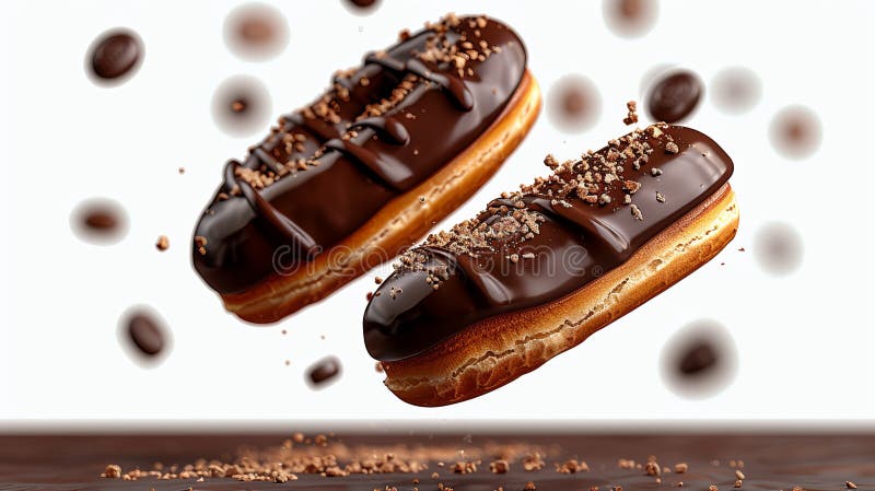 Enticing Chocolate-Covered Pastries in Mid-Air: a Culinary Delicacy ...