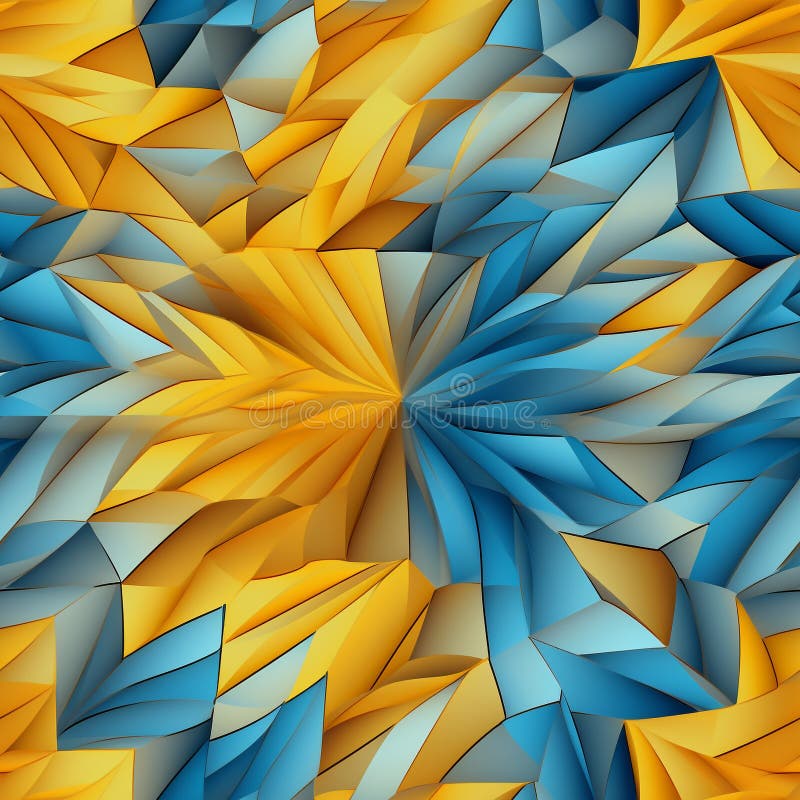 Expanding Geometric Pattern Oscillating between Cool Blues and Warm ...