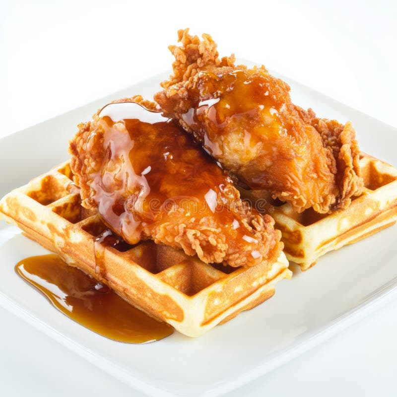 A Plate of Chicken Broast with Chips and Sauce Stock Photo - Image of ...