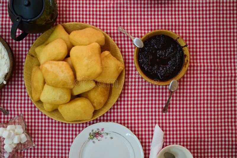 An Enticing Top Down View Captures a Delightful Breakfast Tableau ...
