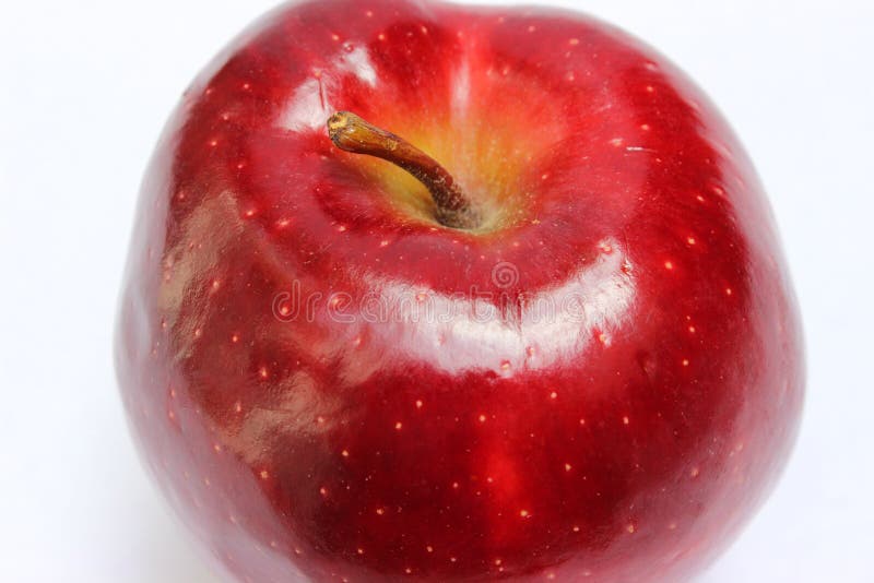 Entire Red Apple on Top View Stock Image - Image of fruits, harvest ...