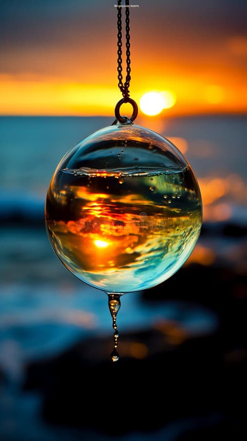 The Entire World in a Drop. Concept Stock Illustration - Illustration ...