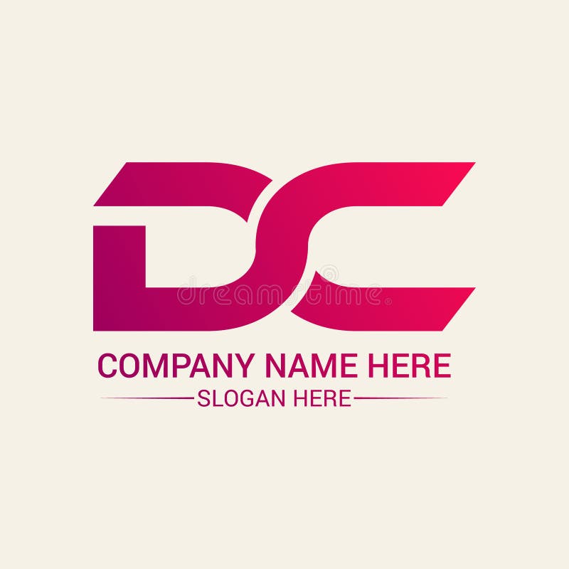 Creative Unique DC Letter Logo Design Stock Illustration - Illustration ...