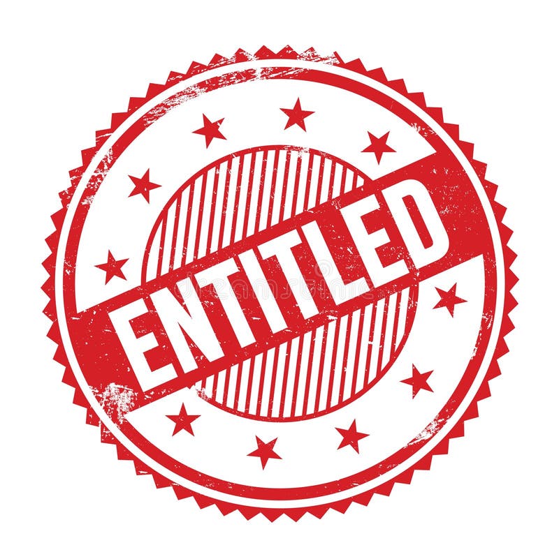 ENTITLED Text Written on Red Grungy Round Stamp Stock Illustration ...