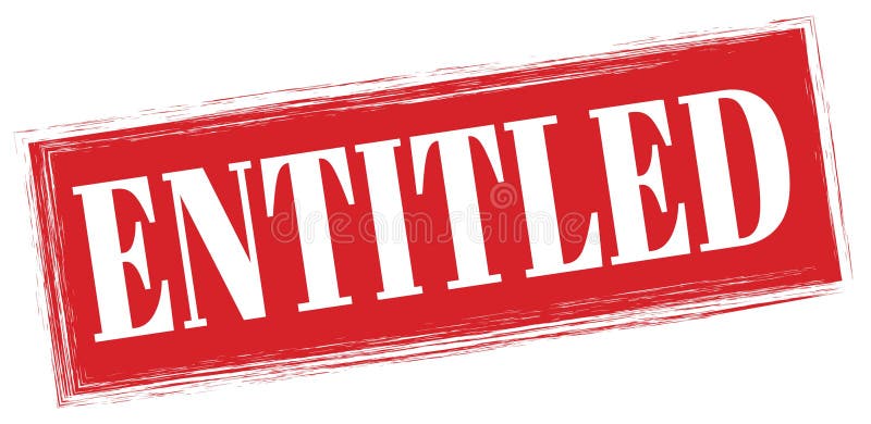 ENTITLED Text Written on Red Stamp Sign Stock Illustration ...