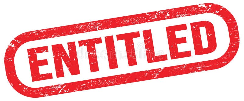 ENTITLED, Text Written on Red Stamp Sign Stock Illustration ...