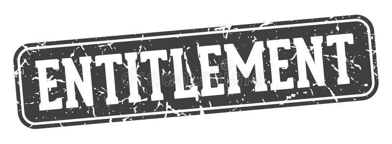 Entitlement Rectangular Sign. Entitlement Stamp Stock Vector ...