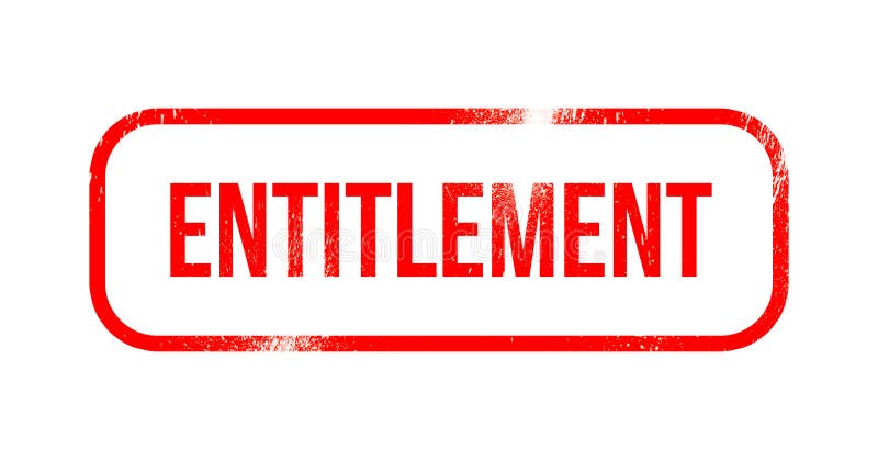 Entitlement - Red Grunge Rubber, Stamp Stock Illustration ...