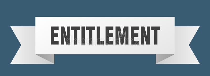Entitlement ribbon. stock vector. Illustration of insignia - 191263661