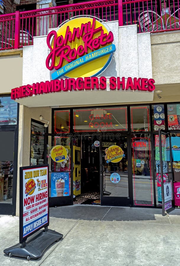 Entrada De Johnny Rockets Diner Foto Editorial - Imagem de sinal, jogo ...