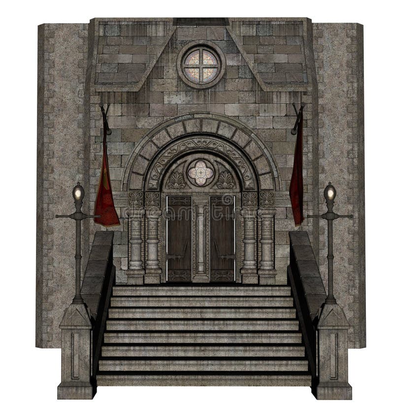 Entrada Del Castillo - 3D Rinden Stock de ilustración - Ilustración de ...
