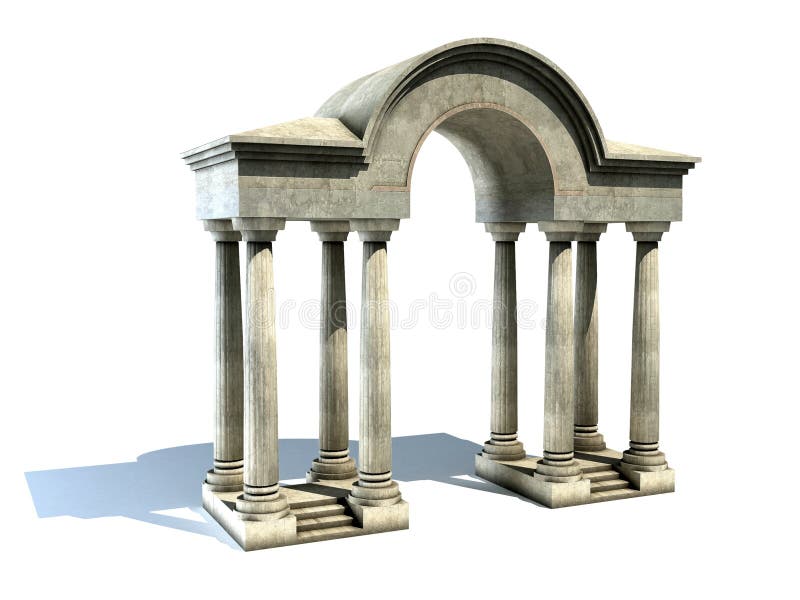 Isometric Pantheon Temple in Roman Architecture Stock Vector ...