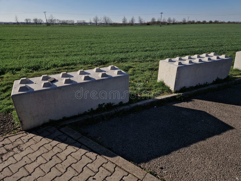 Entrance Barrier Made Block Concrete Stock Photos - Free & Royalty-Free ...