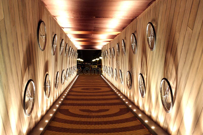 Entrance with Bicycle Wheels Editorial Photography - Image of identity ...