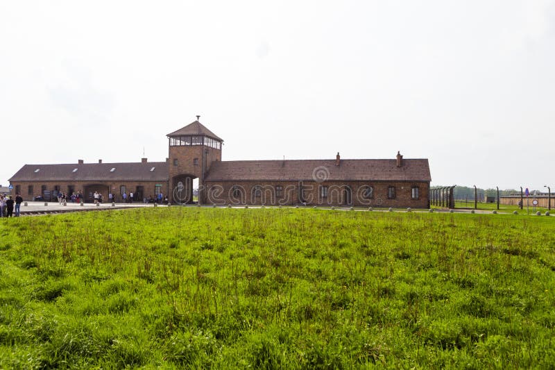 The Entrance from Birkenau Concentration Camp Complex Editorial ...