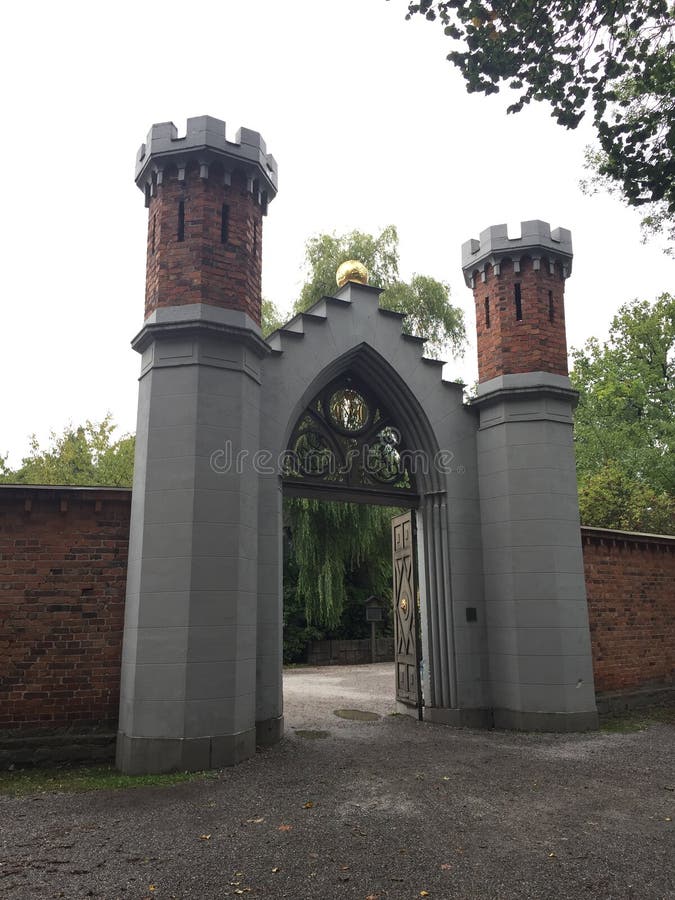 Entrance in castle style stock photo. Image of castle - 164448440