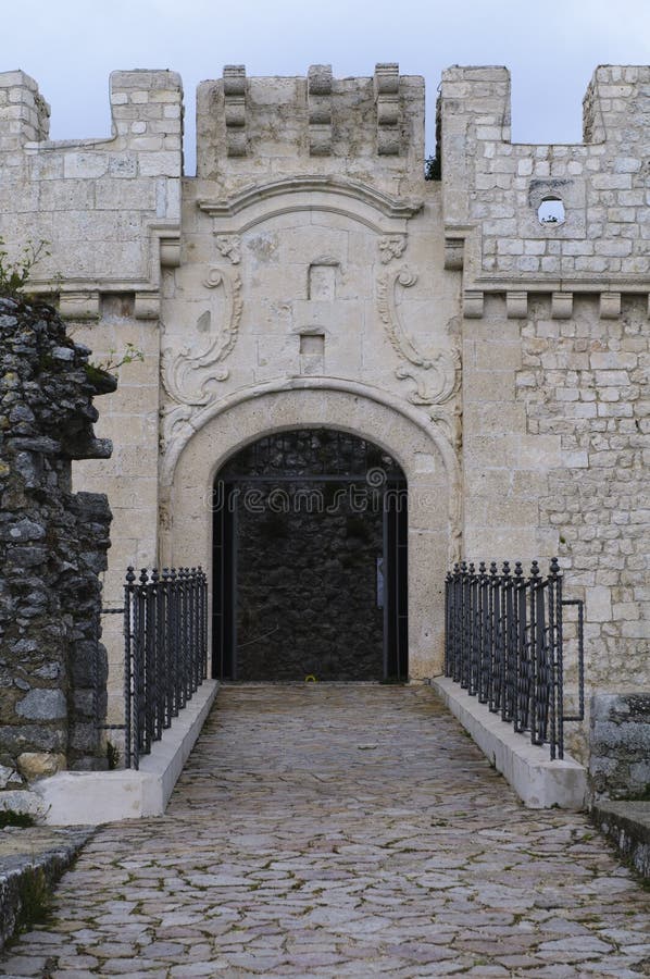 Entrance of a castle stock photo. Image of italy, aged - 19994940