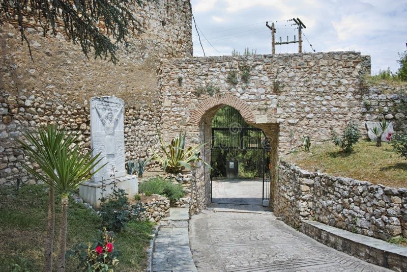 Entrance of the Castle of Lamia City, Central Greece Stock Image ...