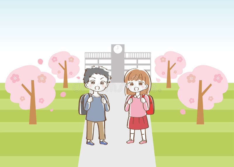 Entrance Ceremony Elementary School Illustration Stock Vector ...