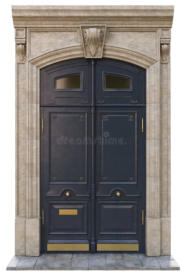 Entrance classical doors stock image. Image of decor - 113249913
