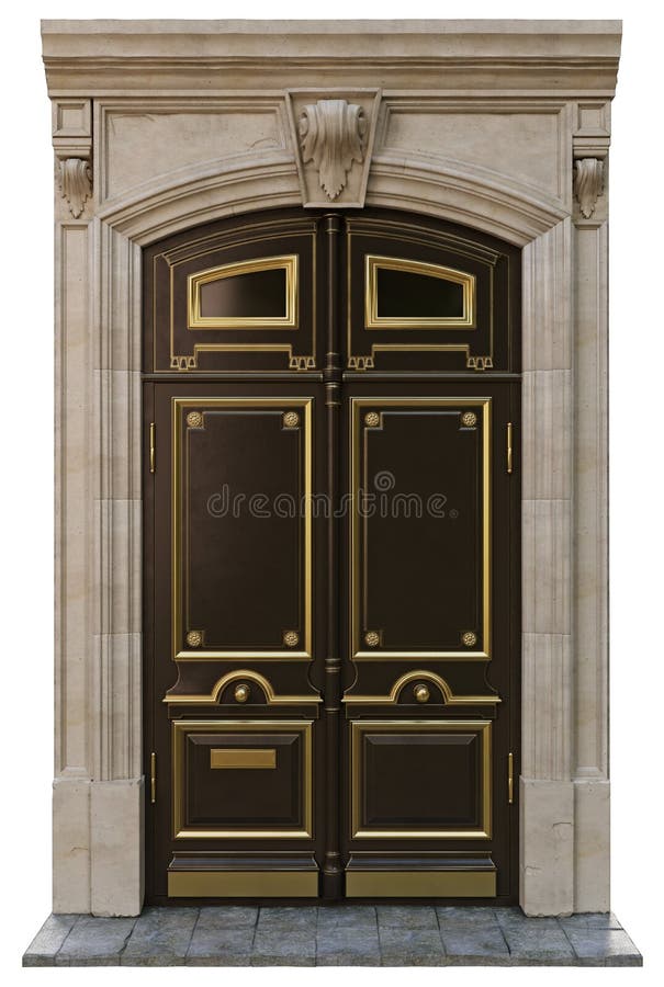 Entrance classical doors stock photo. Image of gate - 113251002