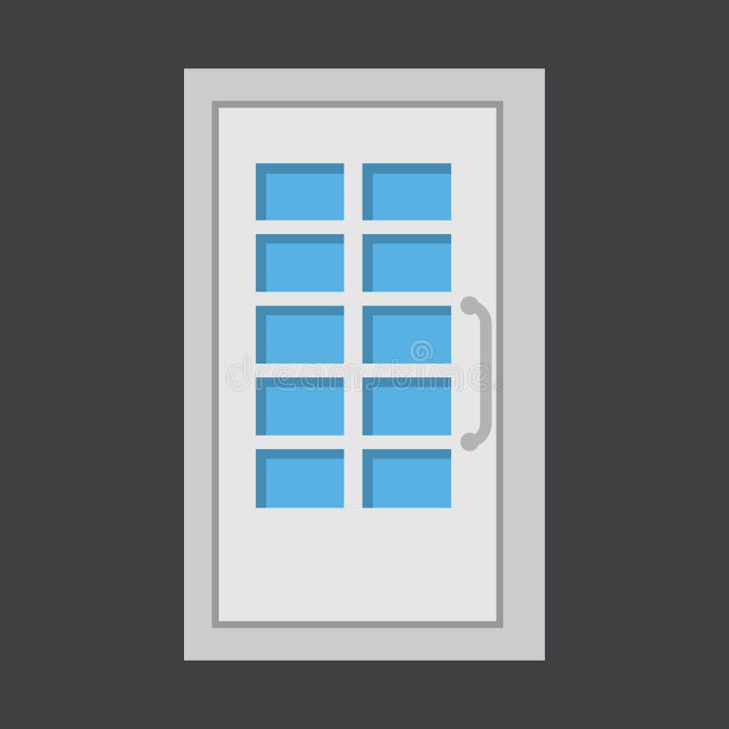 Entrance Door Front View. Homes and Buildings Vector Element in Cartoon ...