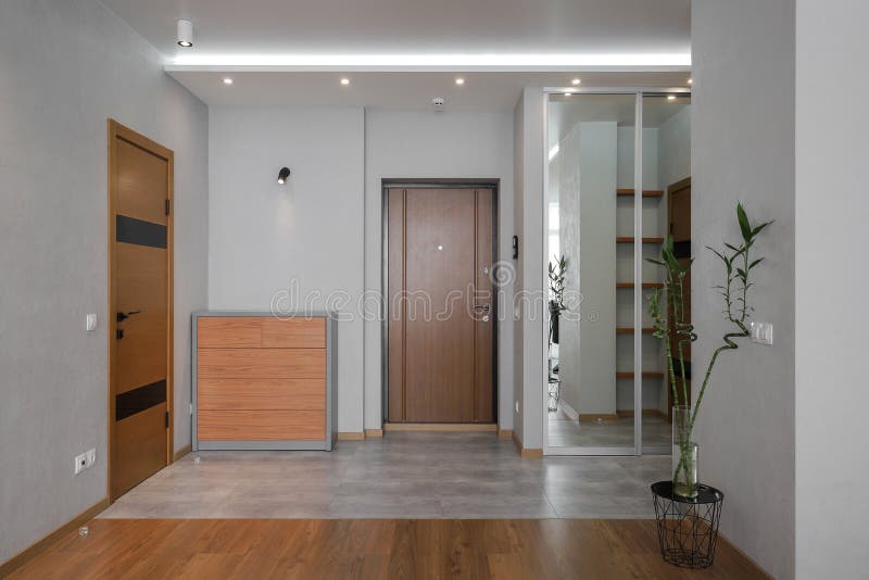 Entrance Door Inside an Apartment in a Modern Interior Stock Image ...