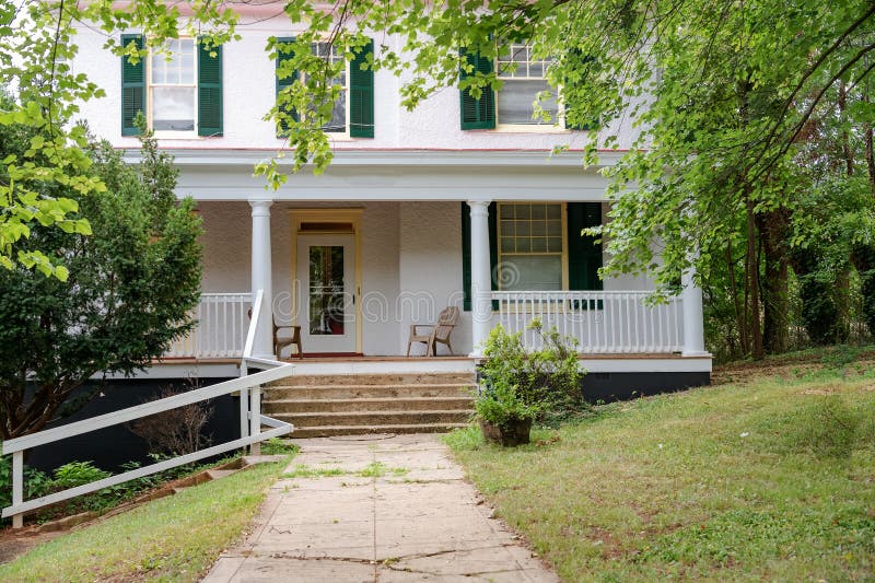 Entrance Door To the House, Steps and Stone Path Leading To the House ...