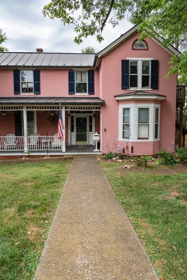 Entrance Door To the House and Stone Path Leading To the House Stock ...