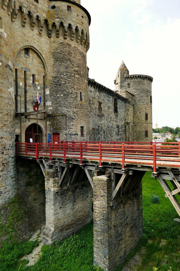 Entrance and Drawbridge of the VitrÃ© Castle Stock Photo - Image of ...
