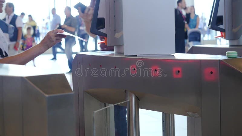 Entrance with E-pass. Media. Automatic Checkpoint with Contactless ...