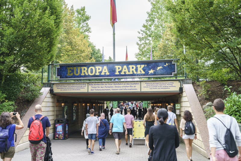 Entrance of Europa Park in Rust, Germany. Editorial Photography - Image ...