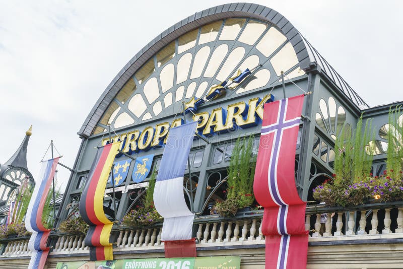 Entrance of Europa Park in Rust, Germany. Editorial Stock Image - Image ...